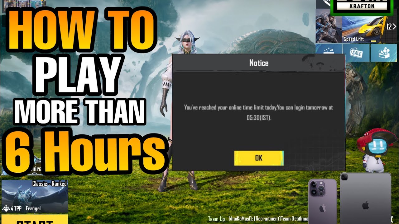 3.5 UPDATE | 😱BGMI 6 HOURS TIME LIMIT PROBLEM FIX 100% HOW TO PLAY BGMI ...