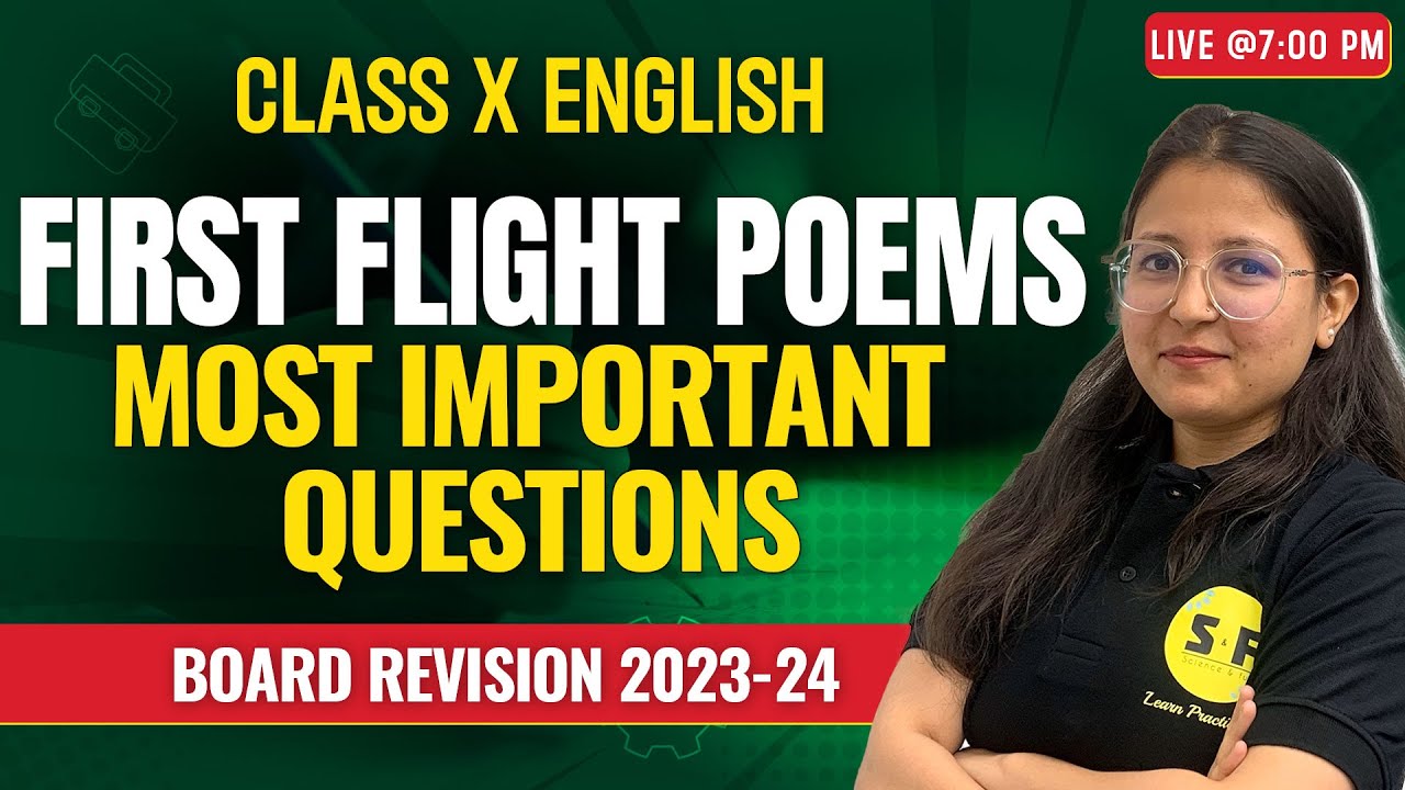 First Flight Poems Most Important Questions Class 10th English Boards ...