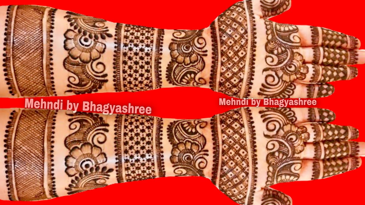 STYLISH BANGLE PATTERN MEHENDI DESIGN/ EASY MEHNDI DESIGN FOR FULL ...