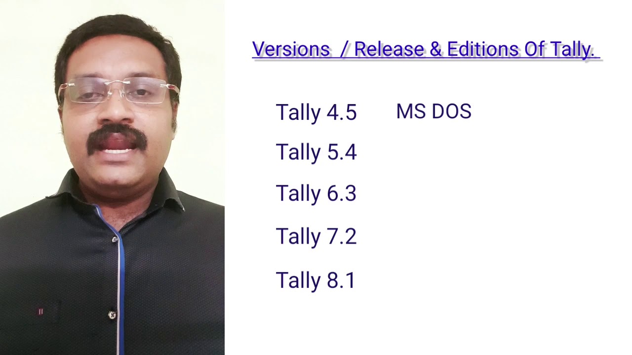Versions, Releases &Editions of Tally - YouTube