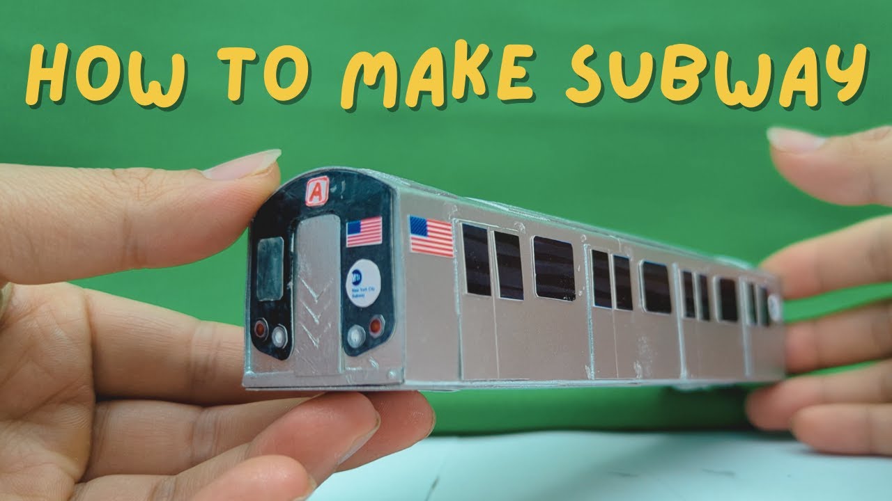 How to make New York City metro with paper box - MTA NYC Subway R179 ...