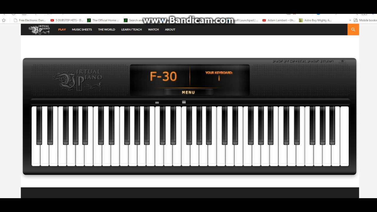 VIRTUAL PIANO PC KEYBOARD SELF MADE MUSIC - YouTube