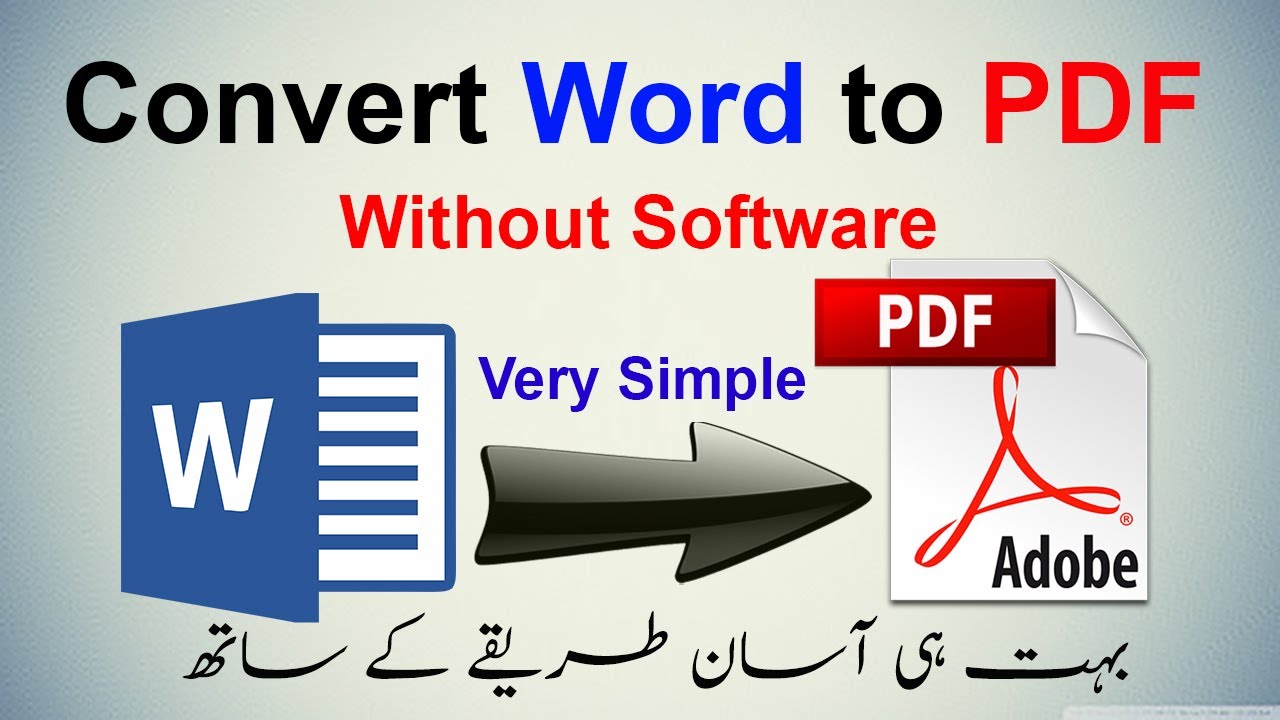 How to Convert Ms Word to PDF Very Easy - YouTube