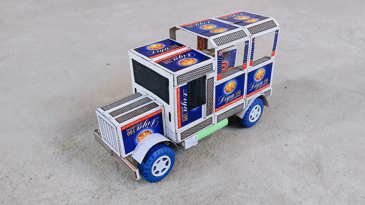 How To Make A Matchbox Truck | Army Truck | Matchbox craft | Diy Toys ...