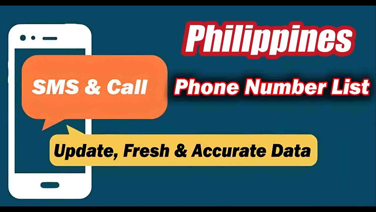 Philippines Phone Number List - YouTube