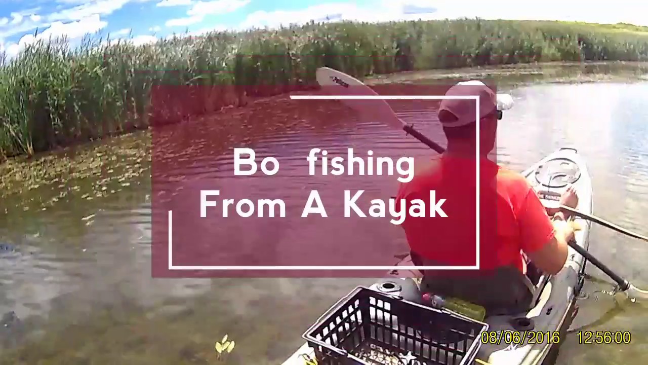 Bowfishing from a kayak - YouTube