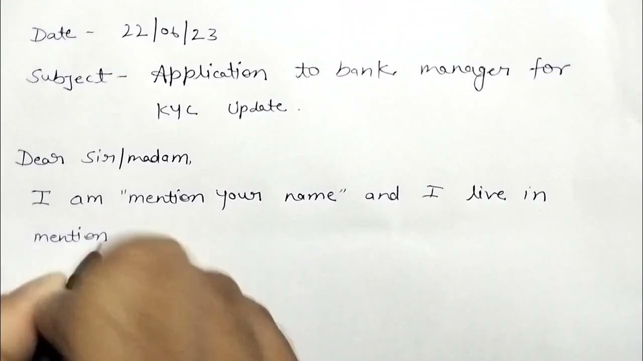 Application for KYC update in bank #application #applicationforKYC ...