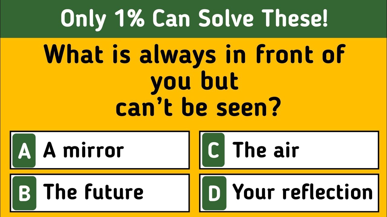Can You Outsmart These Riddles? 4-Option MCQ Brain Challenge. - YouTube