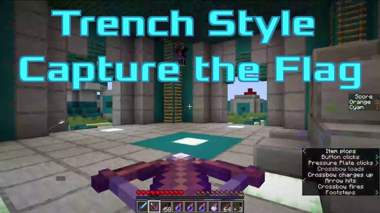 Trench Arena Capture the Flag - Minecraft Coop PVP Gameplay - YouTube