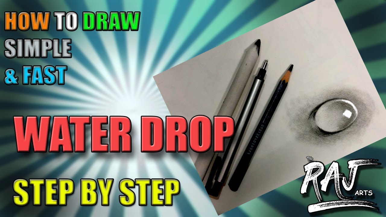 How To Draw Simple And Fast Water Drop Sketch - YouTube