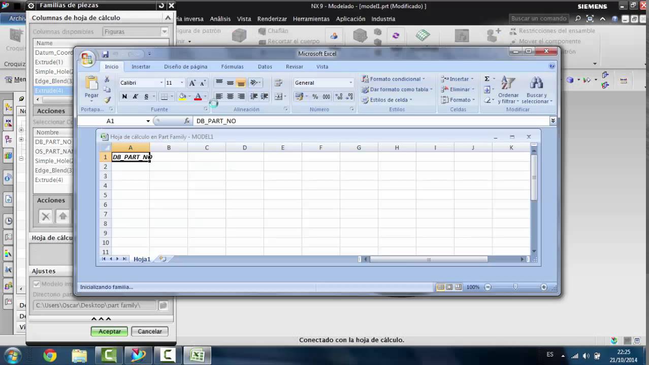 NX9 Tutorial: How to do Part Families. Como hacer Familia de piezas NX ...