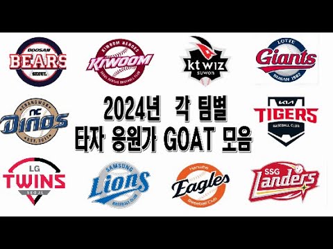 KBO 2024년 타자 응원가 GOAT 모음 - YouTube