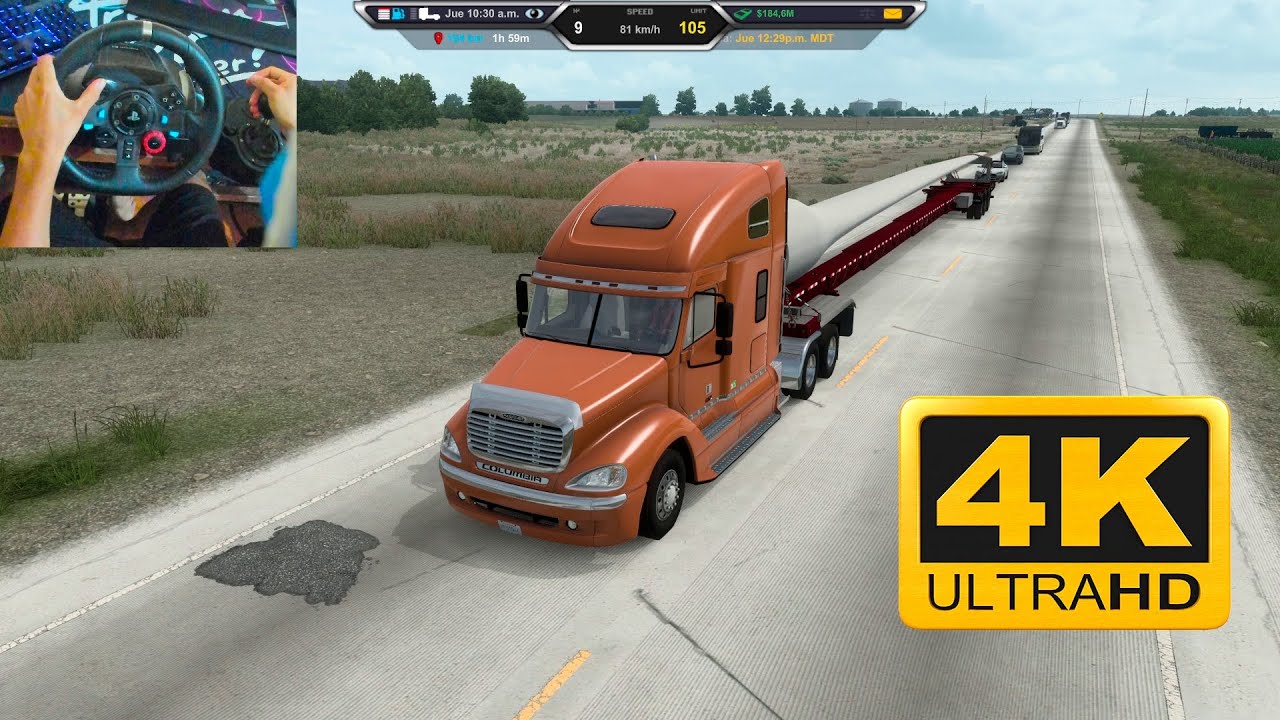 FREIGHTLINER COLUMBIA TRailer extremo Oversize ATS - YouTube