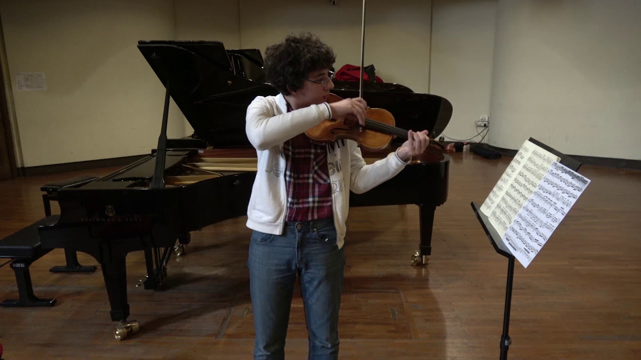 Scapola Andrea - Bach - Fuga (dalla 1° sonata) - YouTube