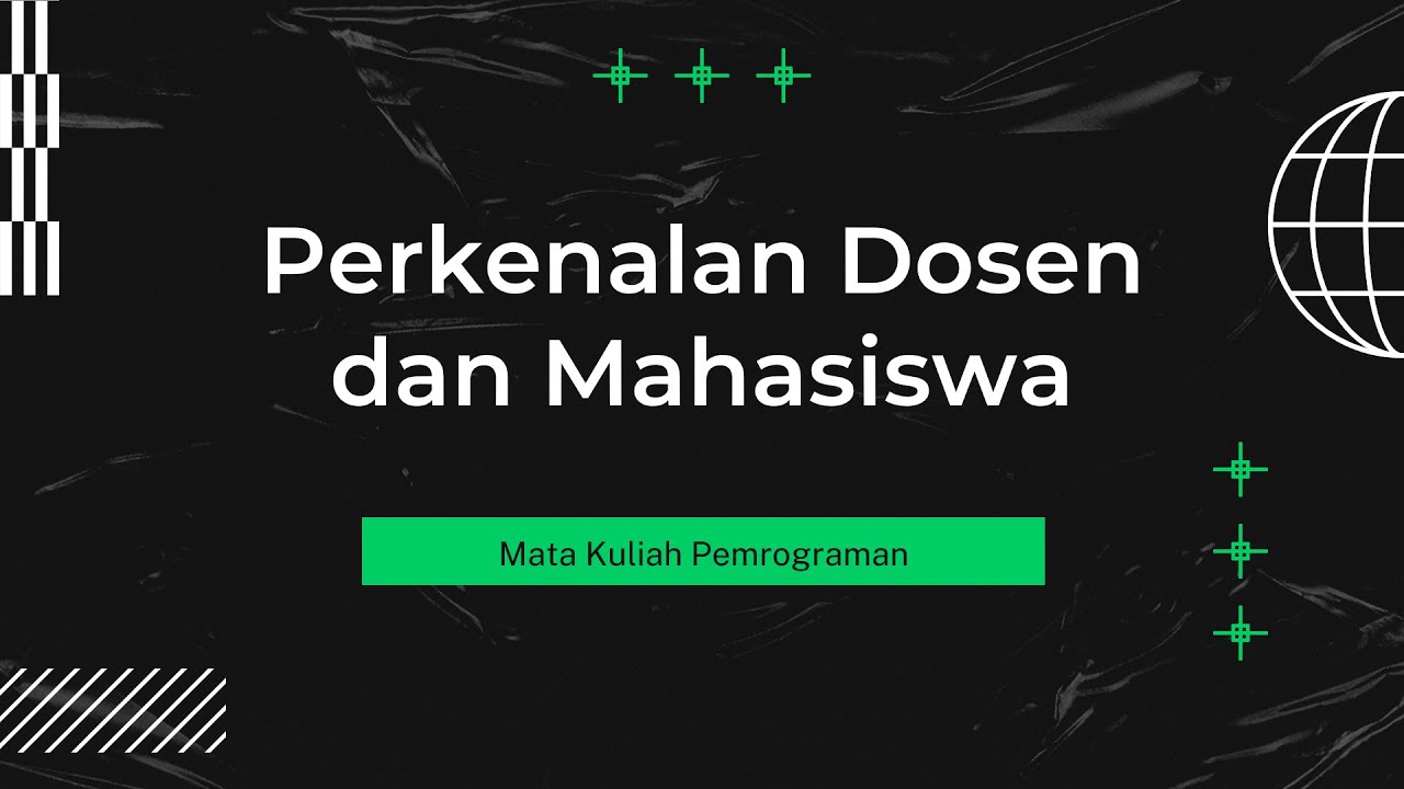 Perkenalan Dosen dan Mahasiswa | Pemrograman - YouTube