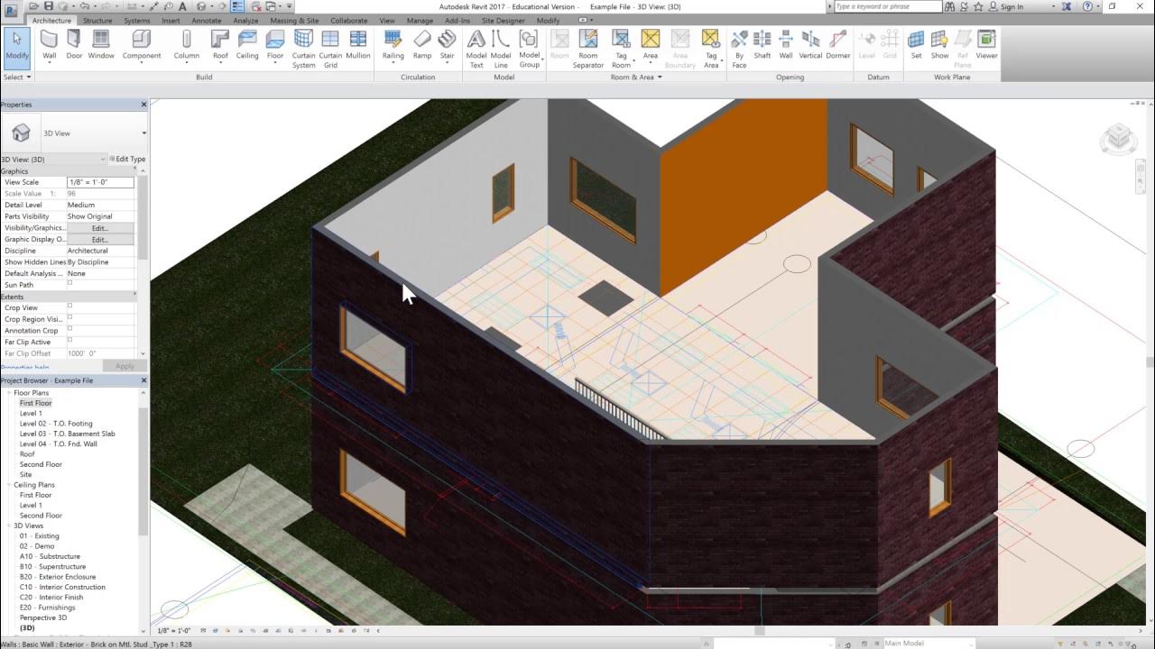 Revit 2017 Tutorials: Beginner-Copying Walls to Upper Levels - YouTube