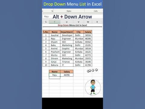 Drop Down Menu List in Excel #excel #exceltips #exceltutorial #msexcel #microsoftexcel # ...