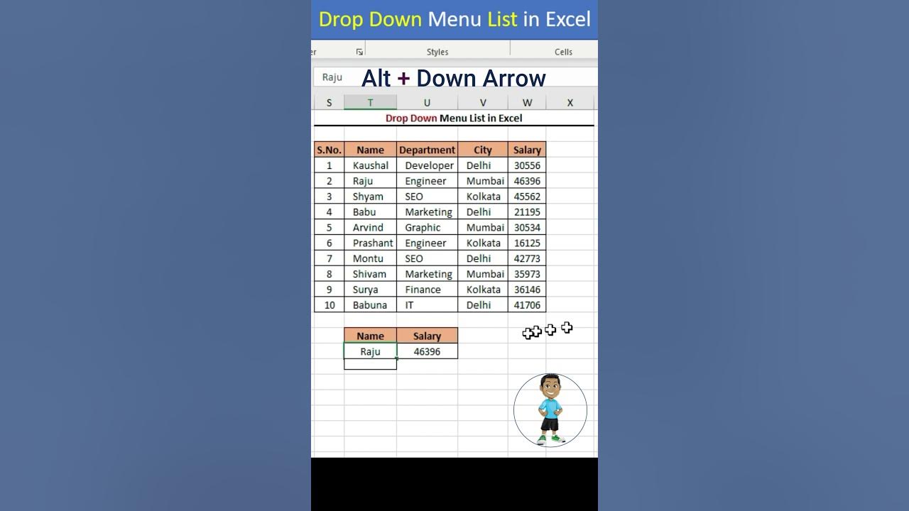 Drop Down Menu List in Excel #excel #exceltips #exceltutorial #msexcel #microsoftexcel # ...