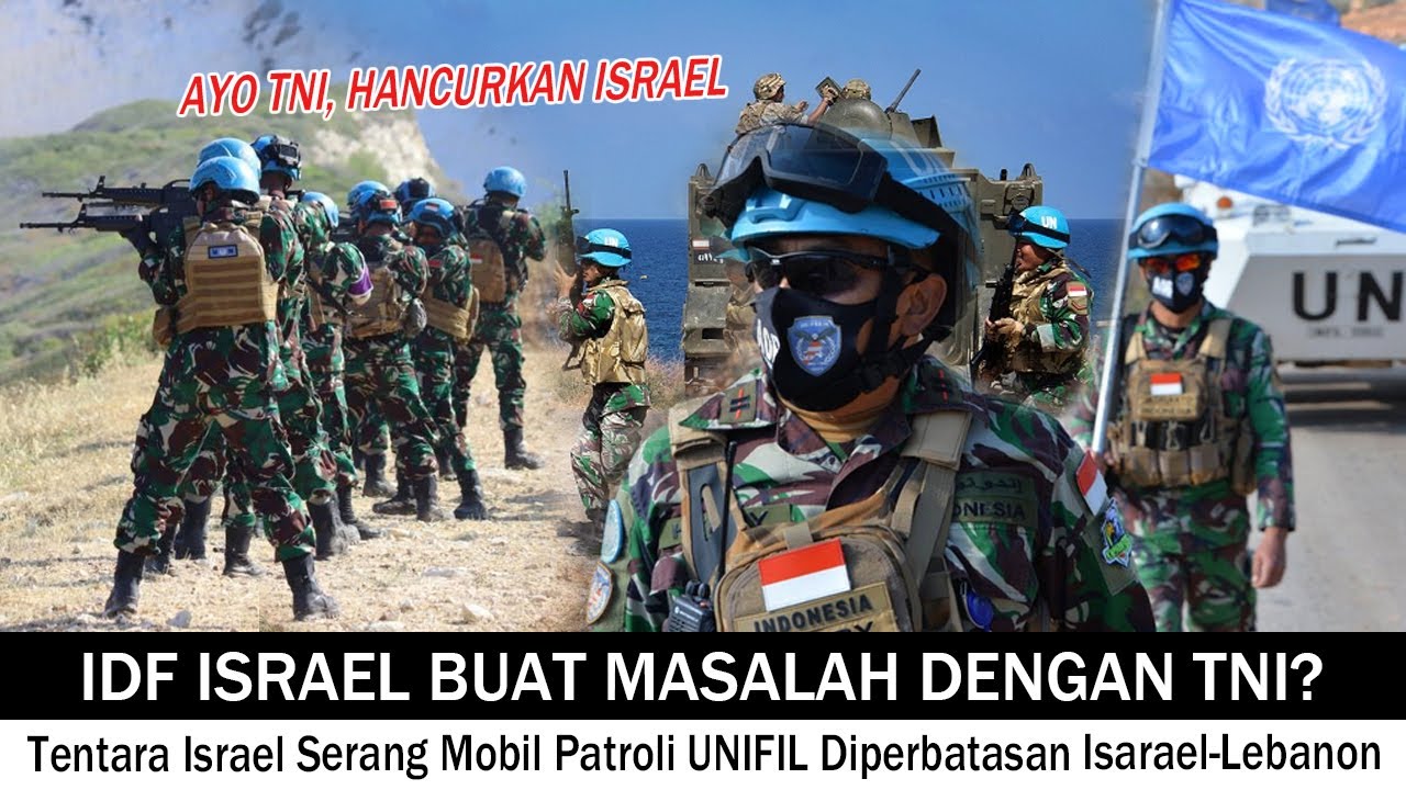 TNI NG4MUK, Tentara IDF S3R4NG Mobil Patroli UNIFIL Diperbatasan ...