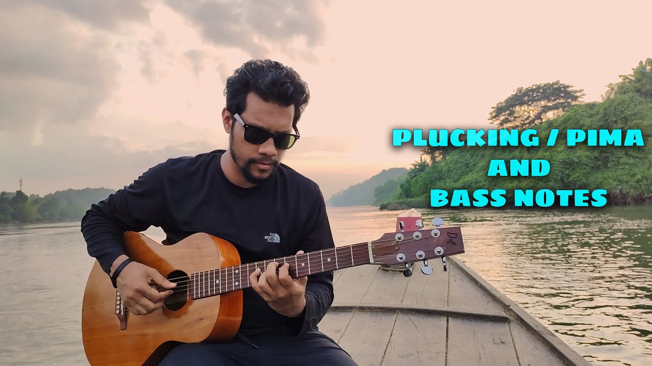 Plucking / PIMA with Bass note | Arpeggio online guitar lesson | - YouTube