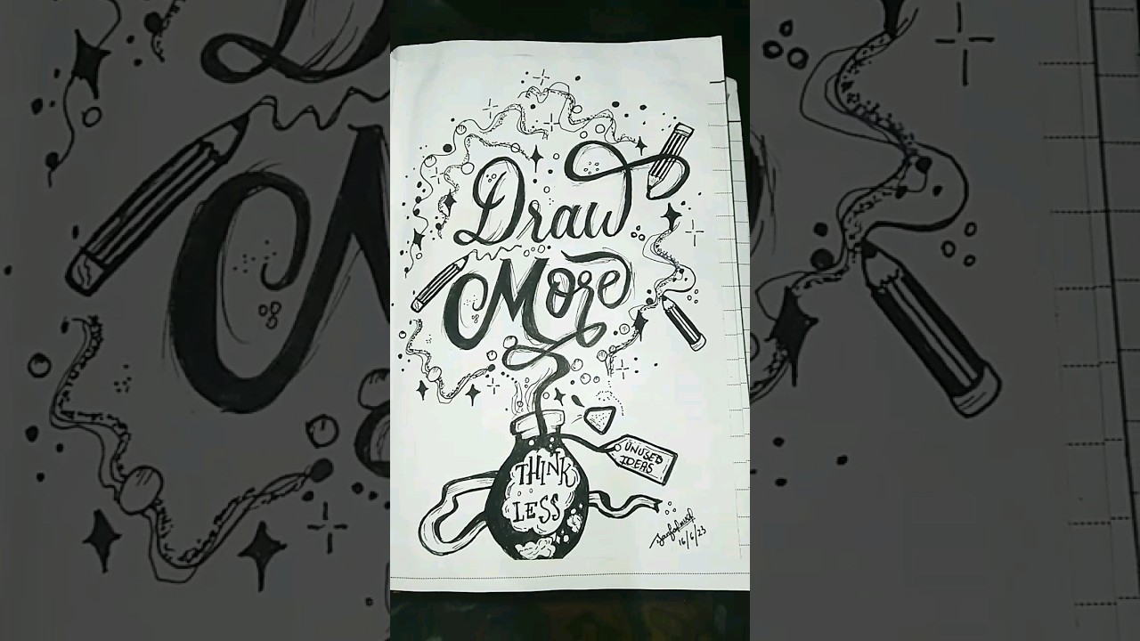 Draw more and think less calligraphy art. #shorts #art #doodleart # ...