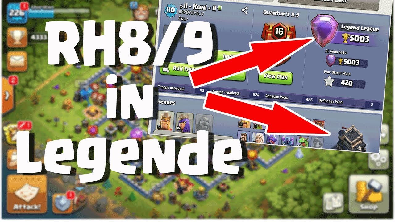 RH8/9 in Legende - Es gibt sie doch noch | Clash of Clans | CoC - YouTube