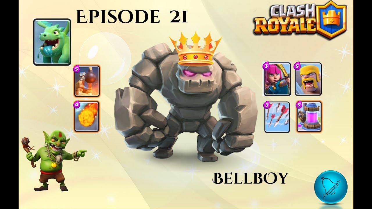 Clash Royale ( Level 6 , 7 & 8 King Tower / Golem + Dragon Attack ...