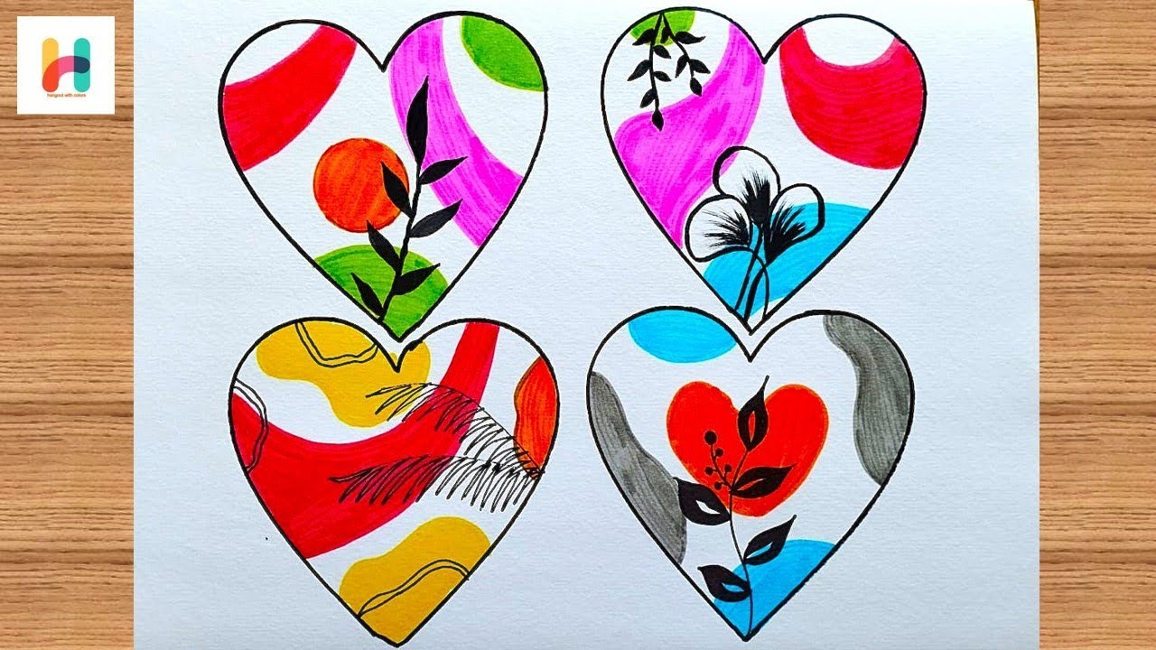 Heart scenery drawing ideas - YouTube