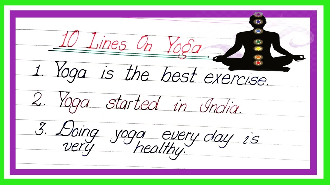 10 lines on Yoga in English || 10 lines on Yoga day || Short essay on ...