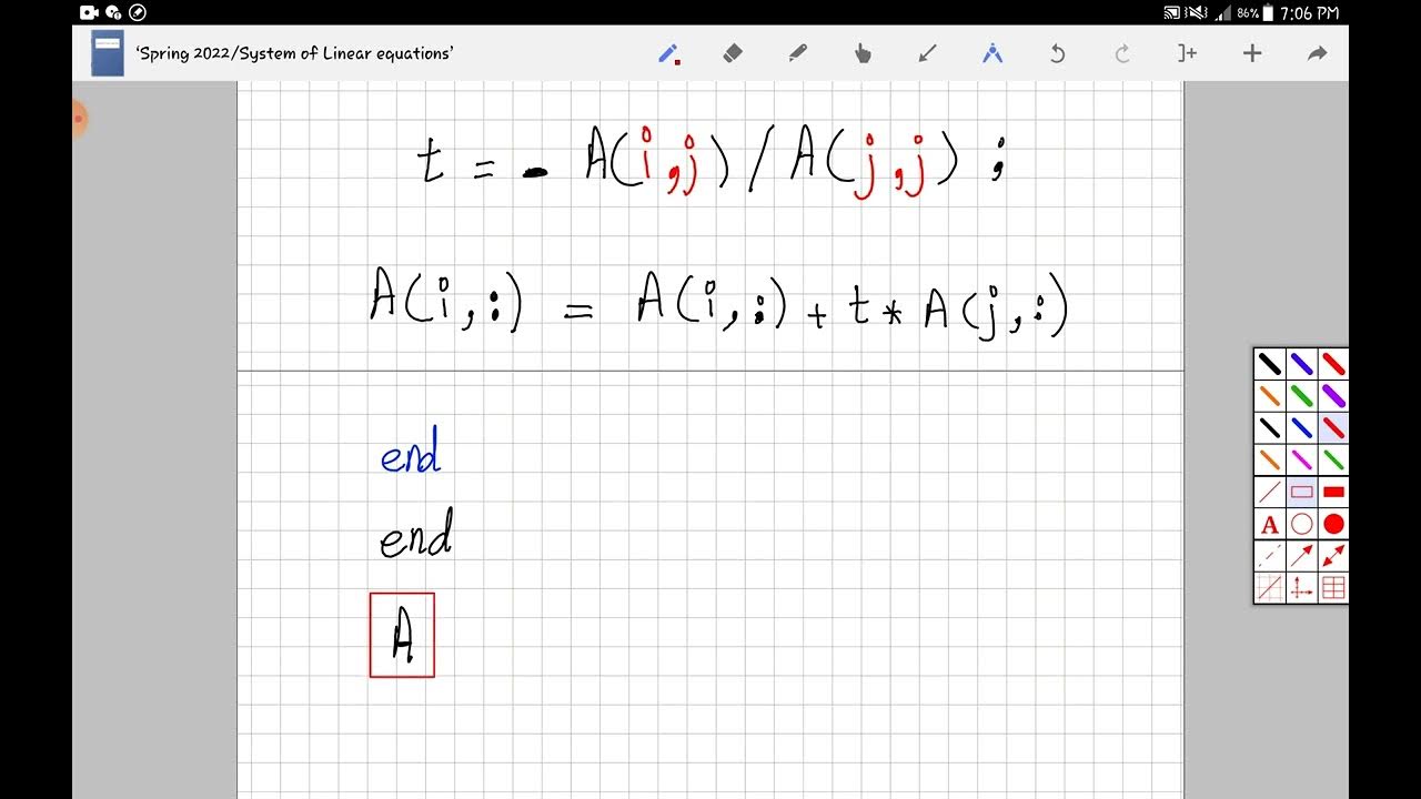MATLAB: Gauss elimination - YouTube