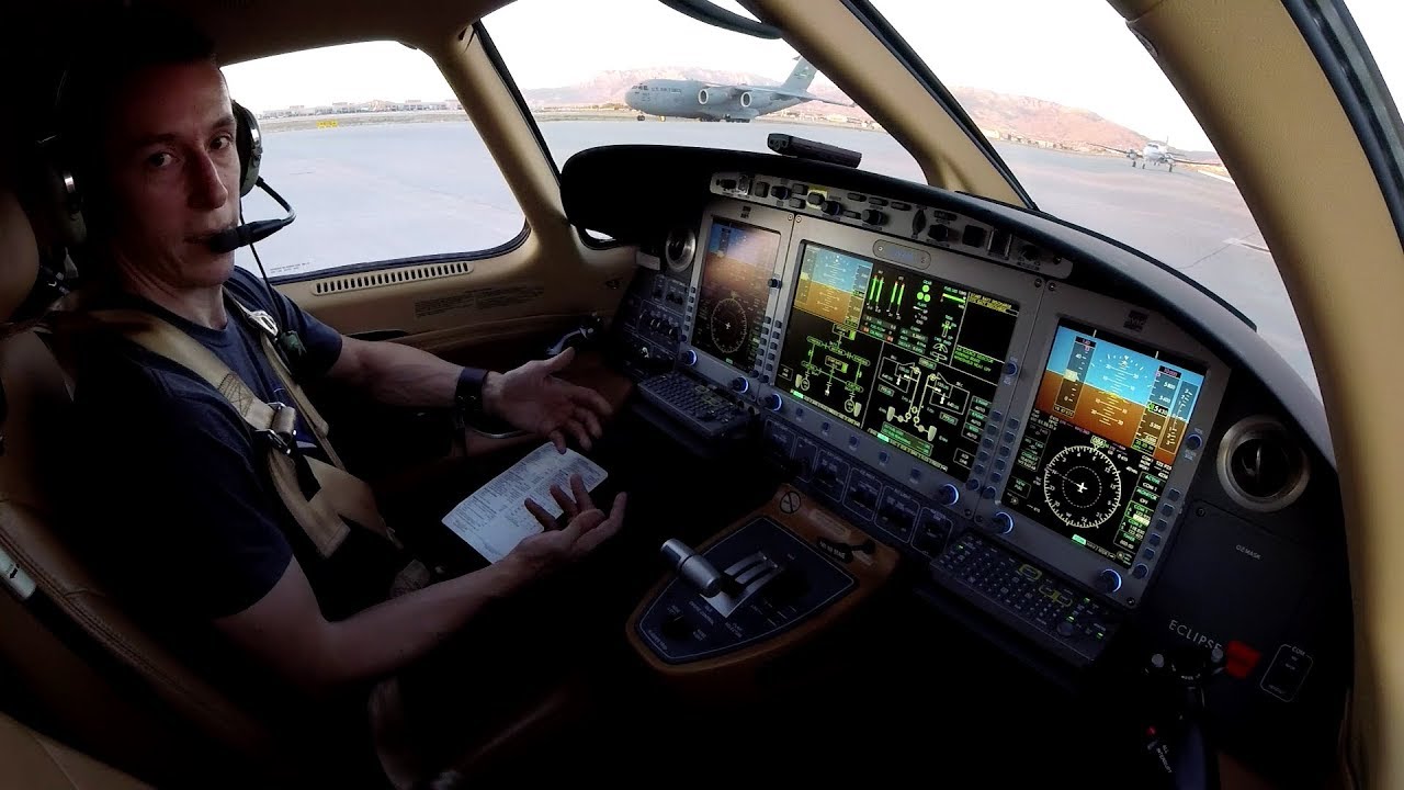 Eclipse 500 - pre start flow (battery start) - YouTube