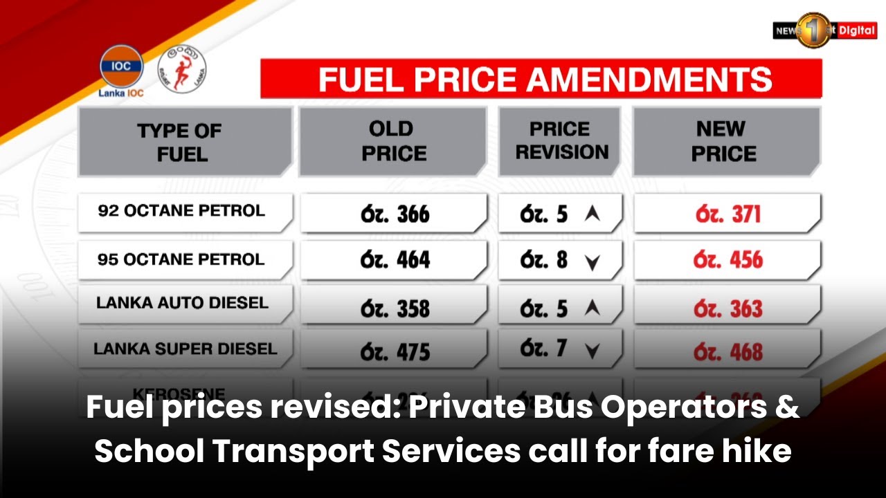Fuel prices revised: Private Bus Operators & School Transport Services ...