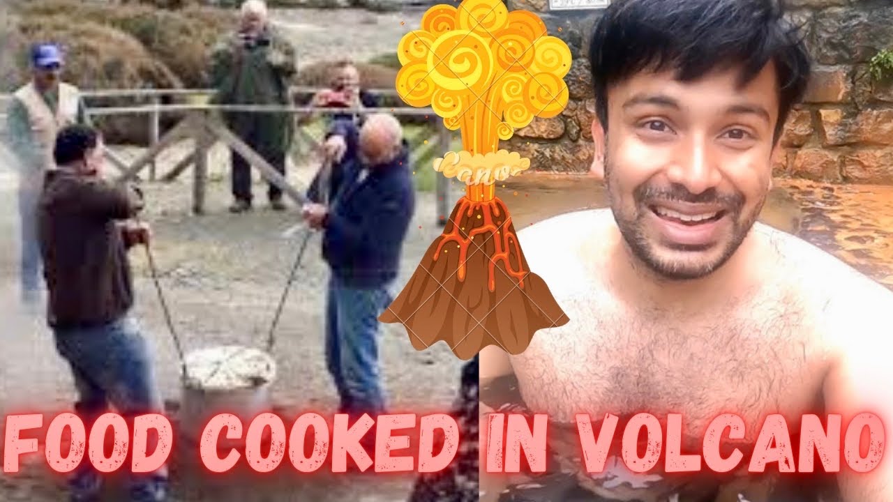 Delicious Food Cooked In Volcano | Beautiful Volcano Spa 😱 - YouTube