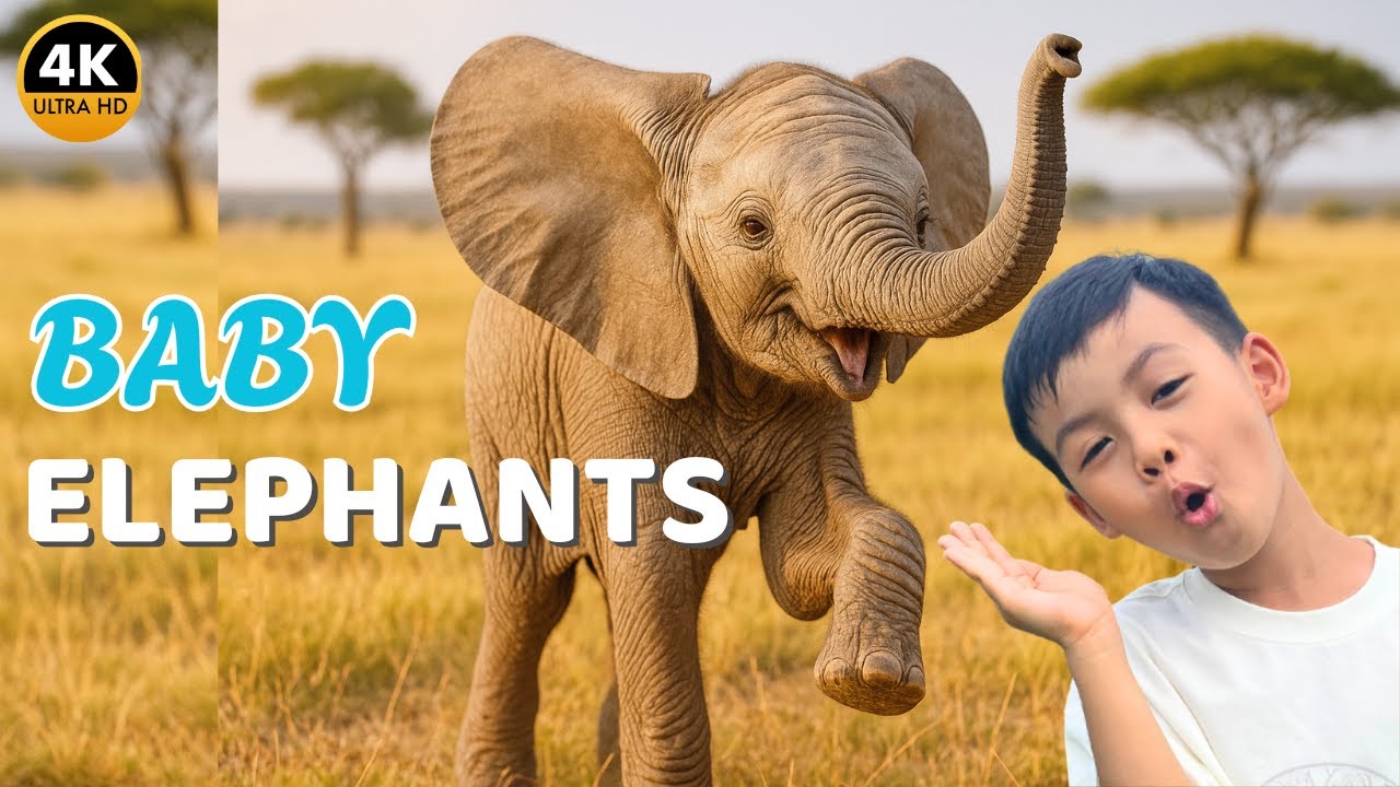 How Baby Elephants Grow Up 🐘 | Amazing Animal Facts for Kids | Cute ...