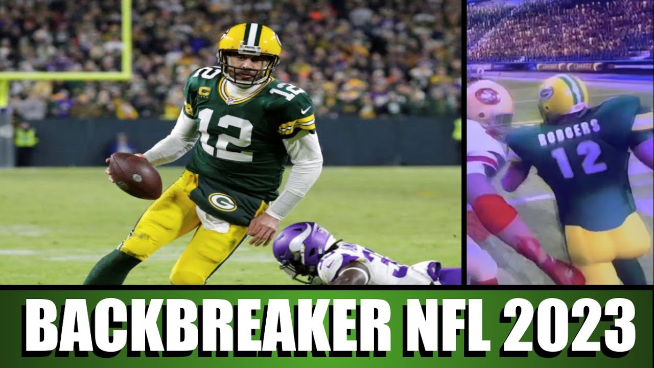 AARON RODGERS SCRAMBLING FOR THE FIRST DOWN!!!! | Backbreaker NFL 2023 ...