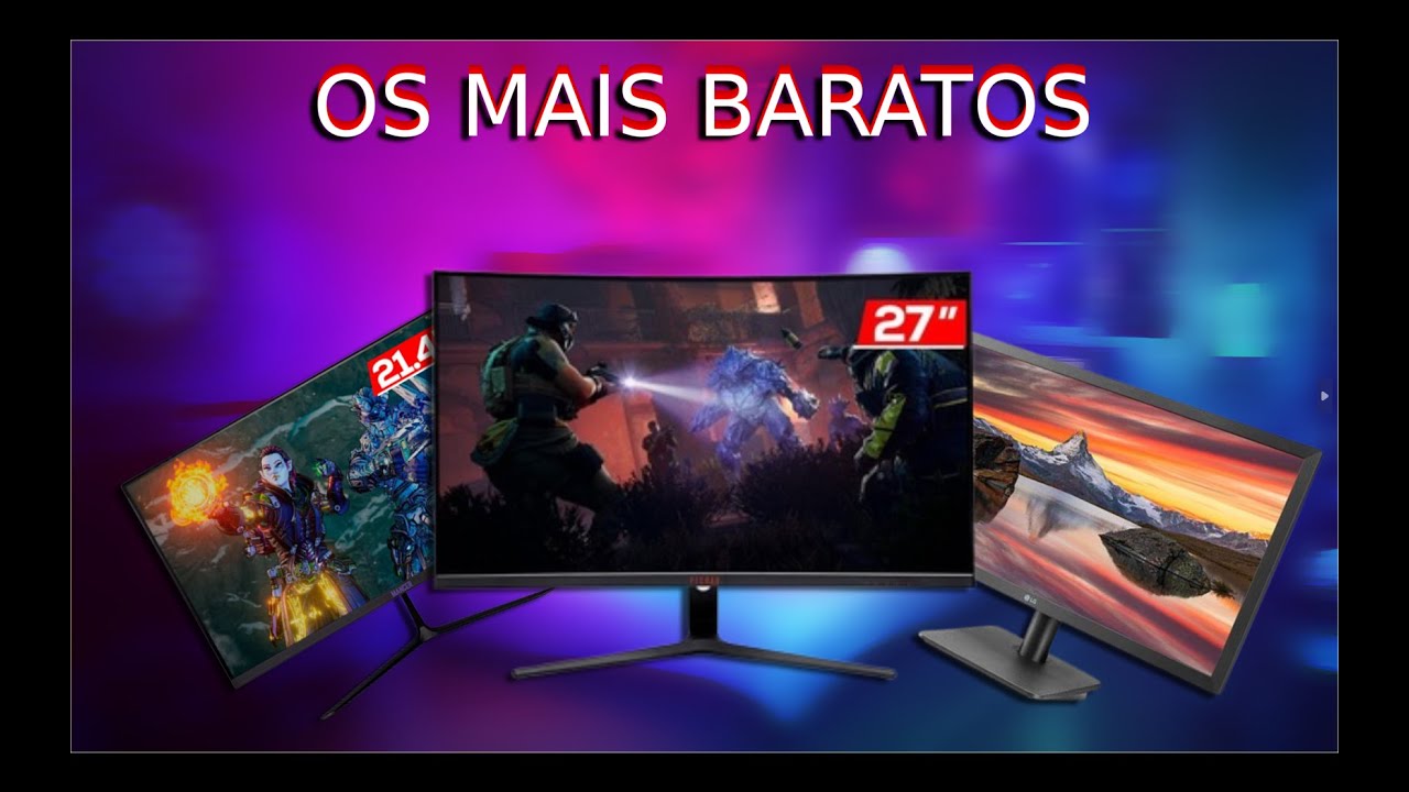 🔥 TOP 3 Monitores mais baratos de até 75 Hz 🔥 - YouTube