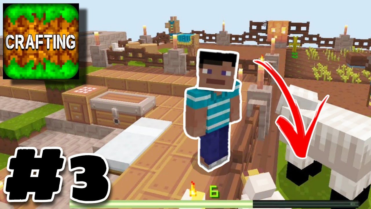 Crafting and Building - One Block Survival Gameplay Part 3 | "Animal ...