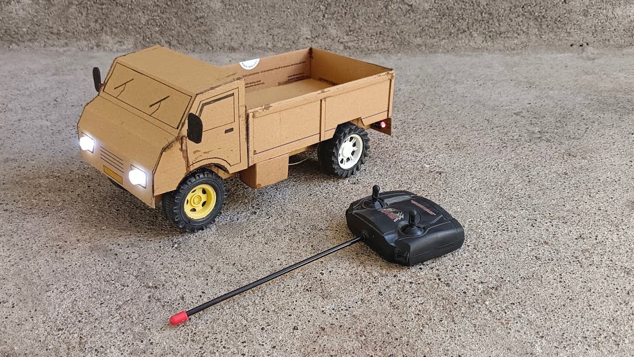 How to make RC 4 wheeler Truck from Cardboard 🚒 - YouTube
