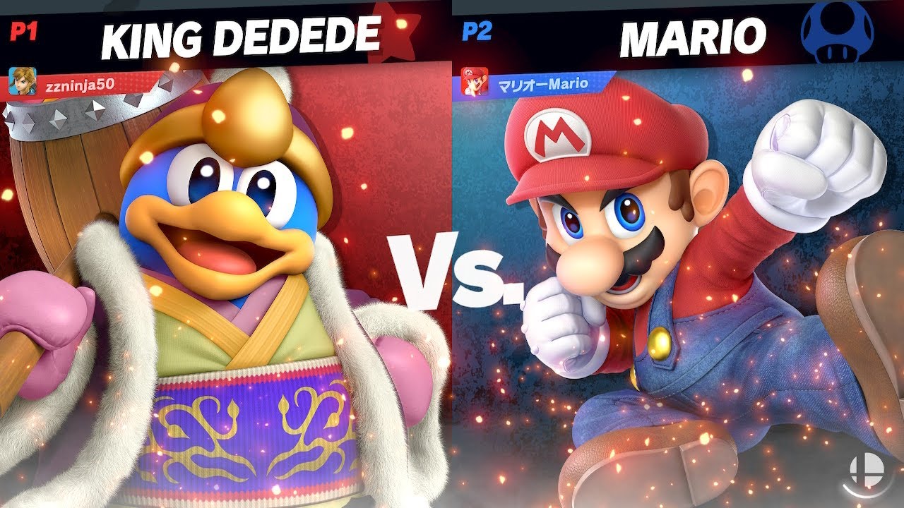 Super Smash Bros Ultimate zzninja50 (King Dedede) vs MarioRyu (Mario ...