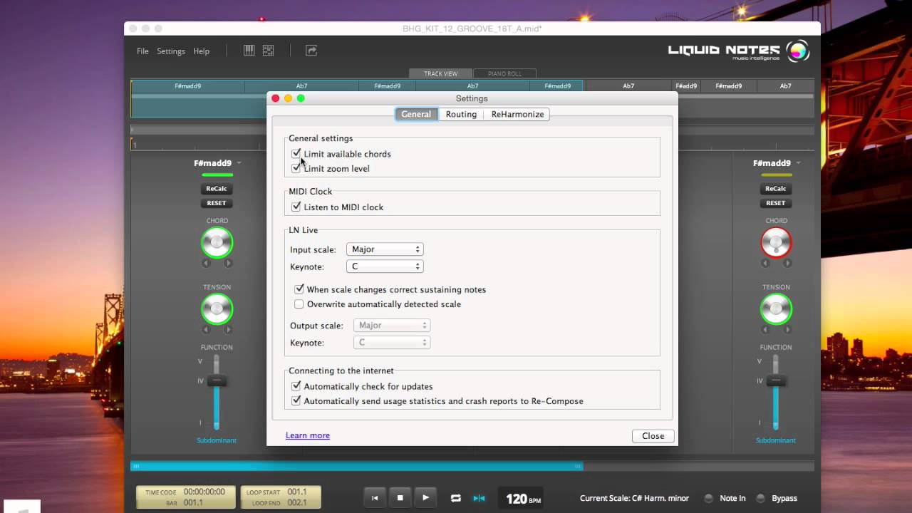 LIQUID NOTES Features: Limit available chords - YouTube