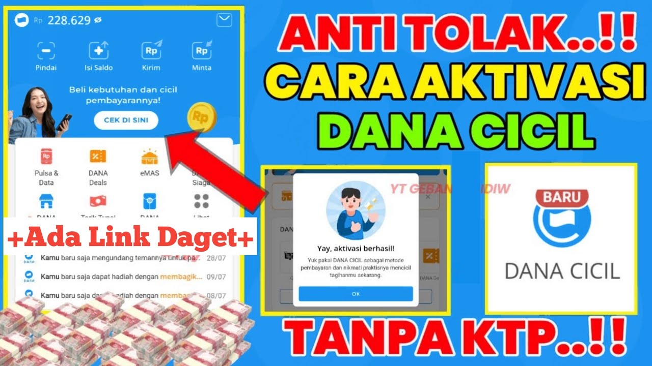 Cara Aktifkan Dana Cicil Supaya Bisa Pinjam Uang Di Dana Langsung Cair ...
