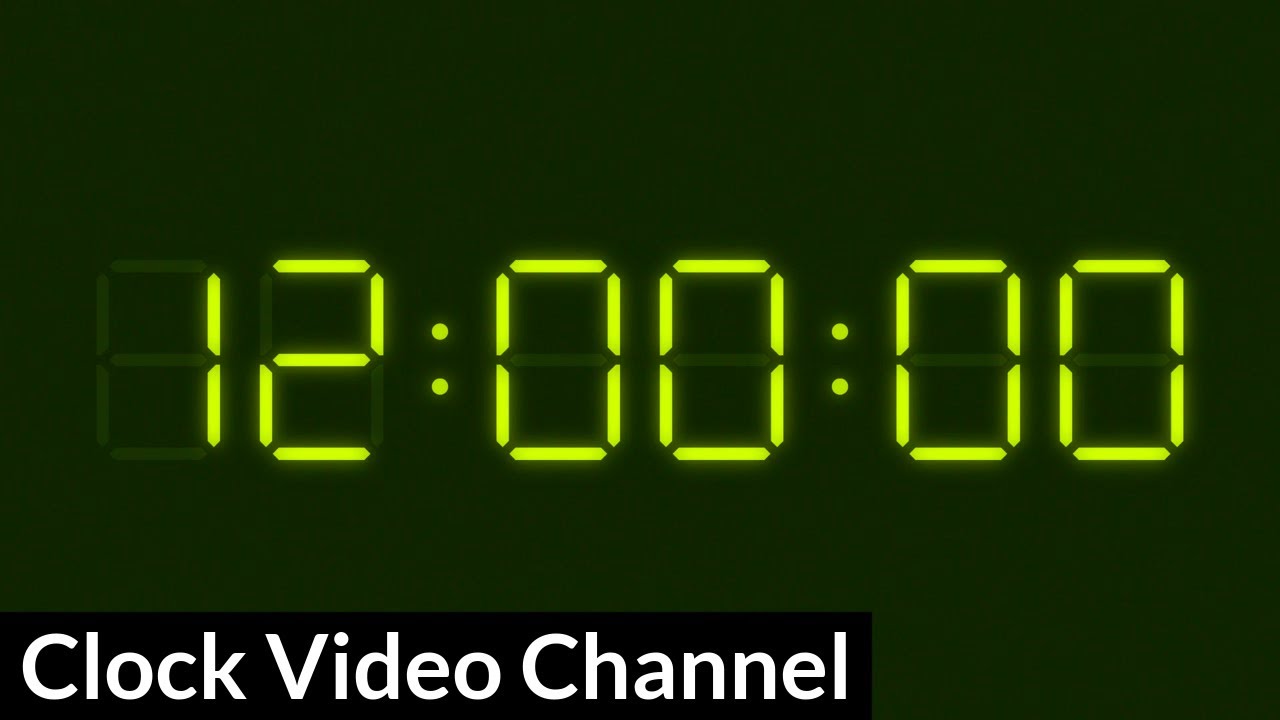 Digital Watch Clock 24 Hour - Classic Flash Yellow #2 - YouTube