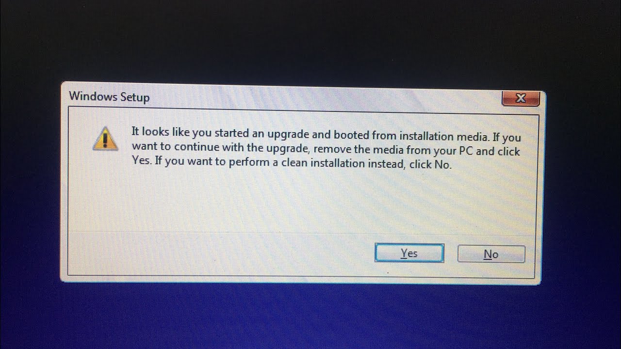 It looks like you started an upgrade and booted from installation media ...