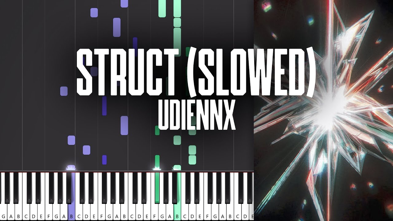 STRUCT (Slowed) - UdieNnx - Piano Tutorial + MIDI - YouTube