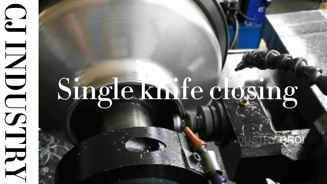 Single knife closing spinning machine - YouTube