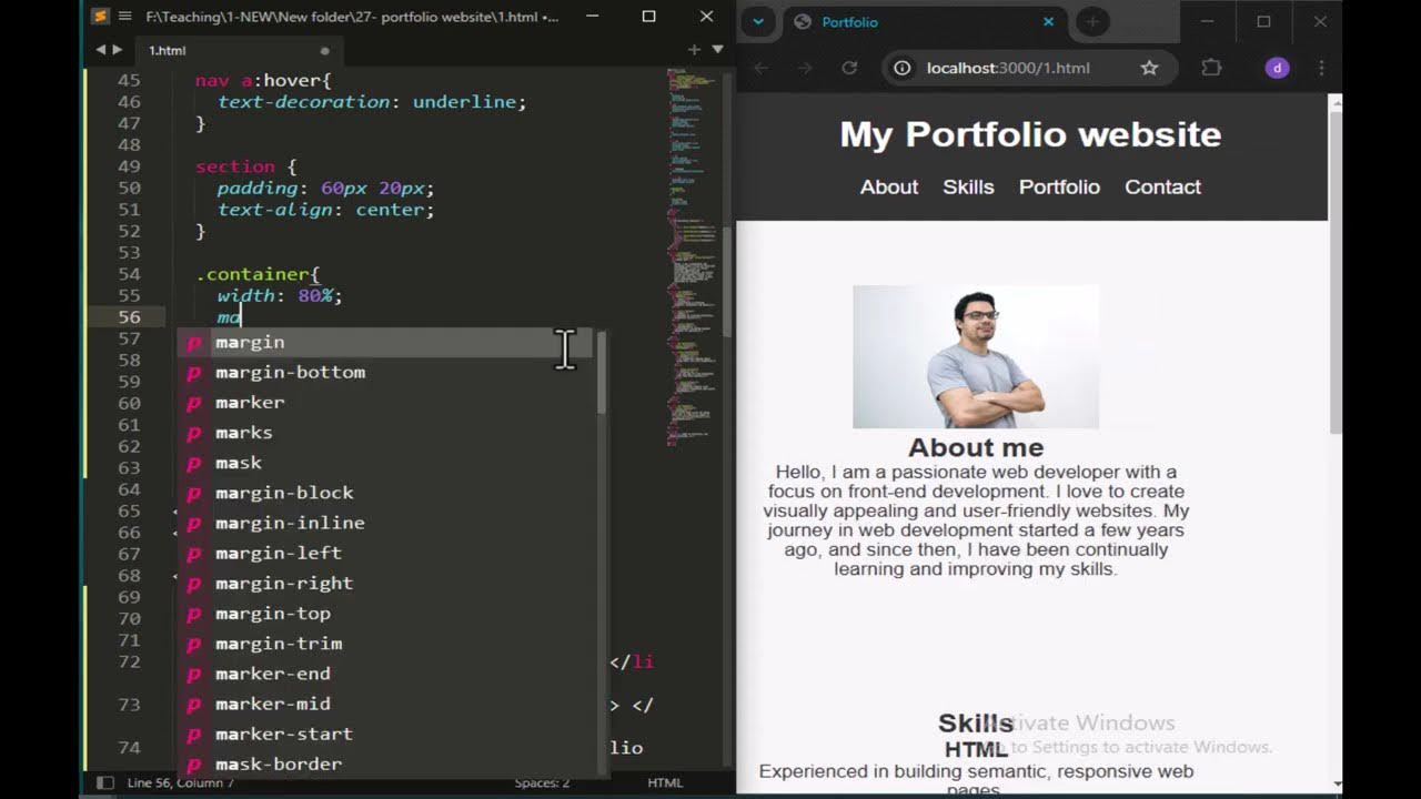 Portfolio web pages | HTML CSS | DoolotTech - YouTube