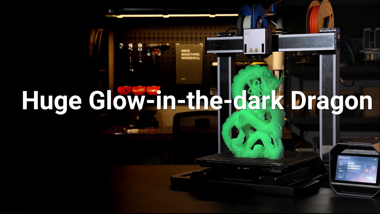 Snapmaker Artisan: Huge Glow-in-the-dark Dragon - YouTube