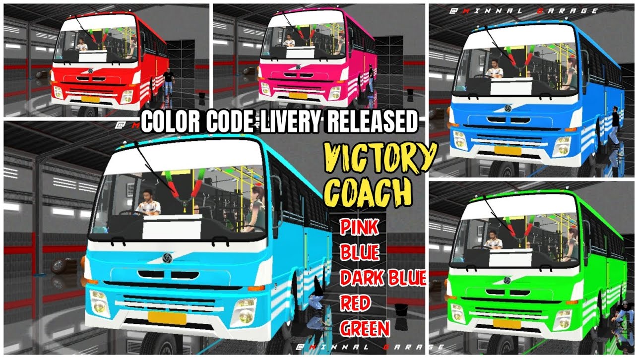 VICTORY COACH BUS MOD LIVERY RELESED ||COLOR CODE LIVERY ||BUSSID BMO ...