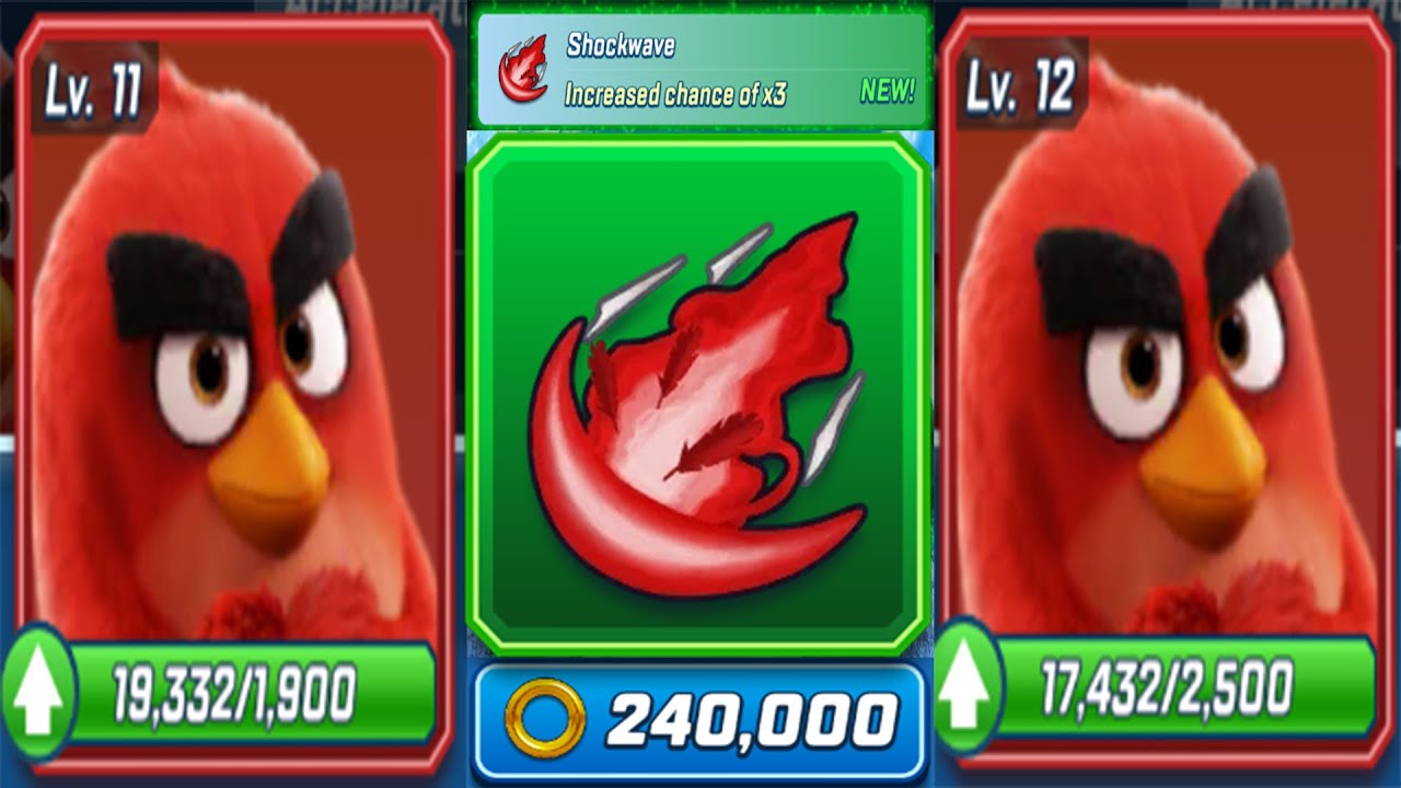 Sonic Forces - Red Angry Birds Runner Shockwave Upgraded 240K Gold ...
