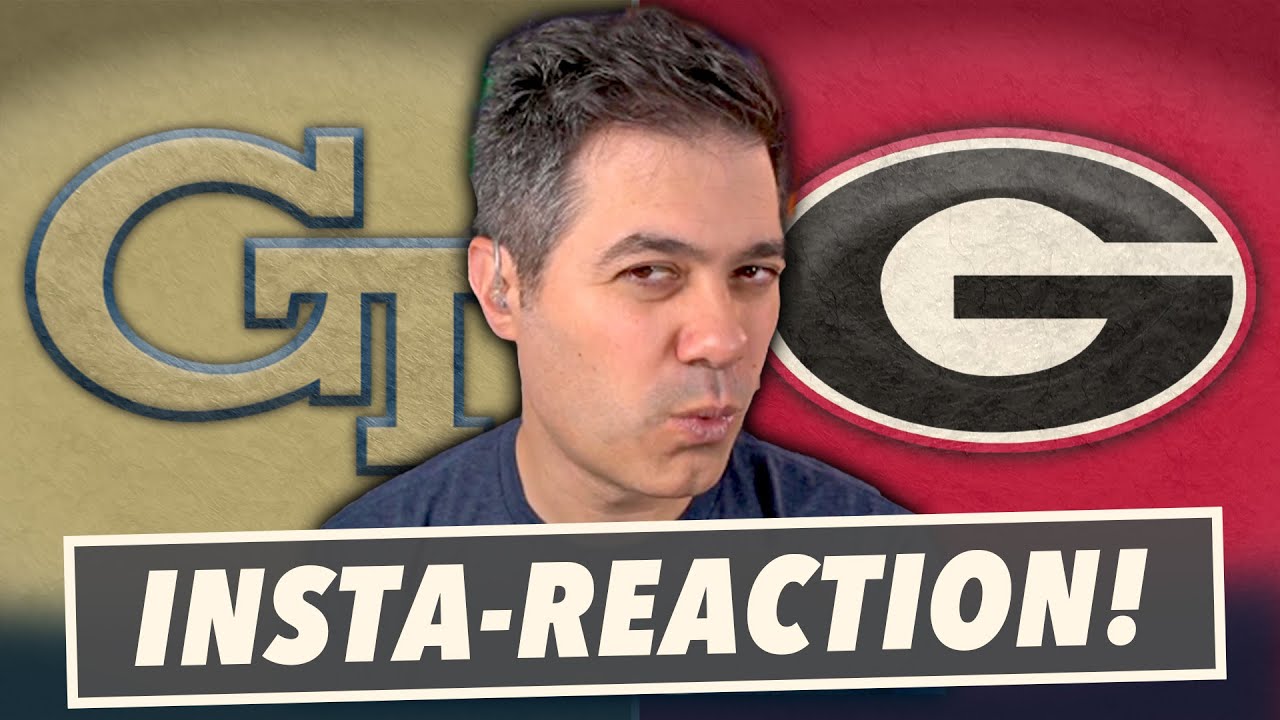 Georgia SURVIVES Georgia Tech in 8OT, insta-reaction! - YouTube